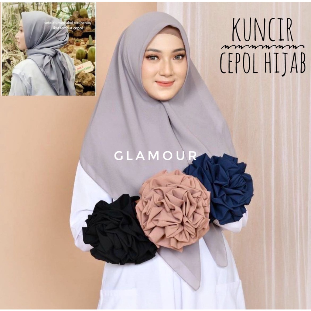 Jual Kuncir cepolan hijab Turki jumbo XXL Cepol Hijab jumbo premium Cepol mawar Scrunchie rambut ...