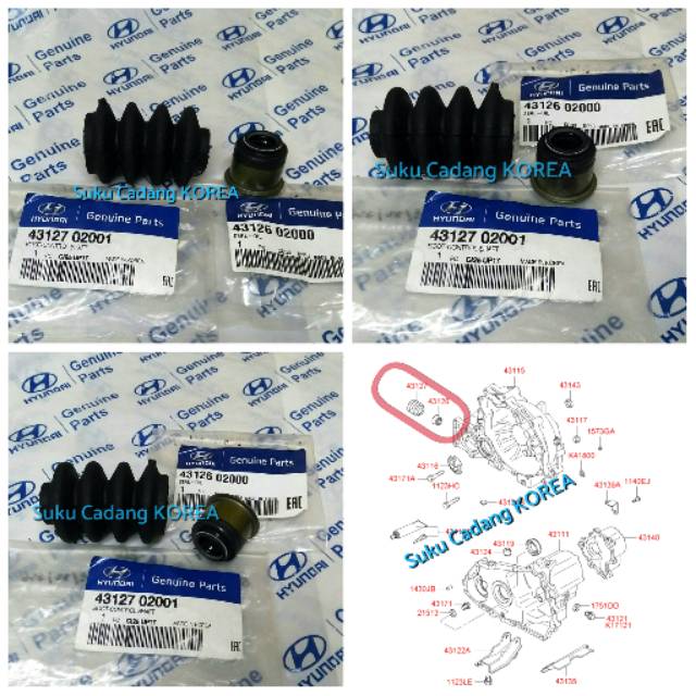 Jual Seal Mangkok Transmisi dan Boot Shaft Control karet Debu Hyundai Atoz KIA Visto | Shopee ...