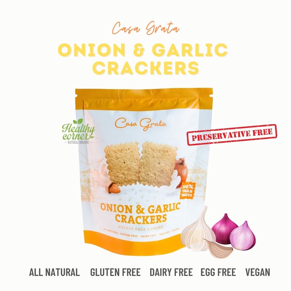 Jual Casa Grata Baked Vegan Crackers ( Kraker Snack Gluten Free - Dairy ...