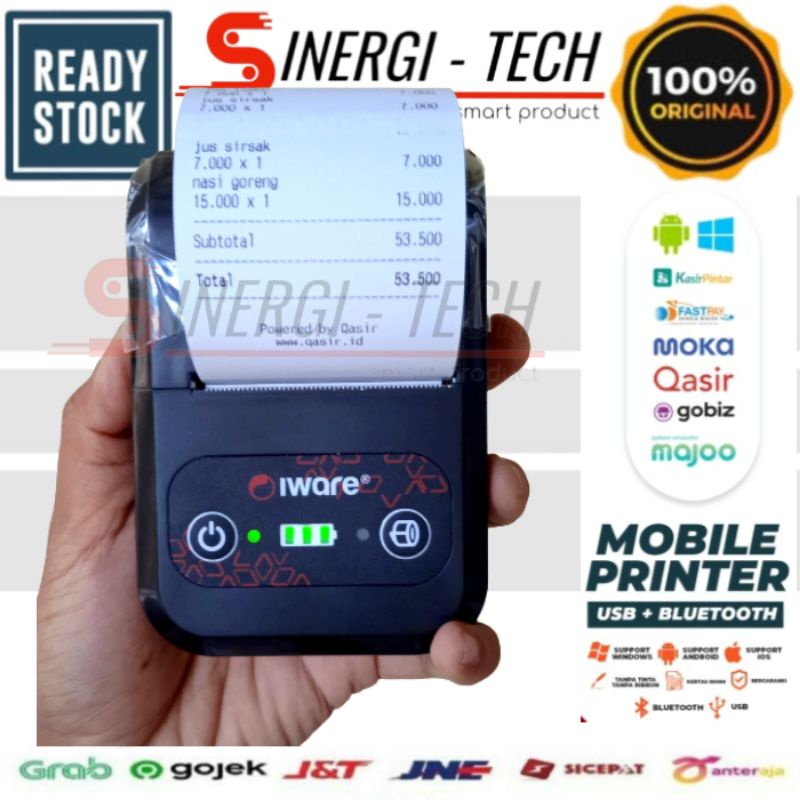Jual PRINTER BLUETOOTH THERMAL 58MM IWARE MP-58BC MINI KASIR CETAK ...