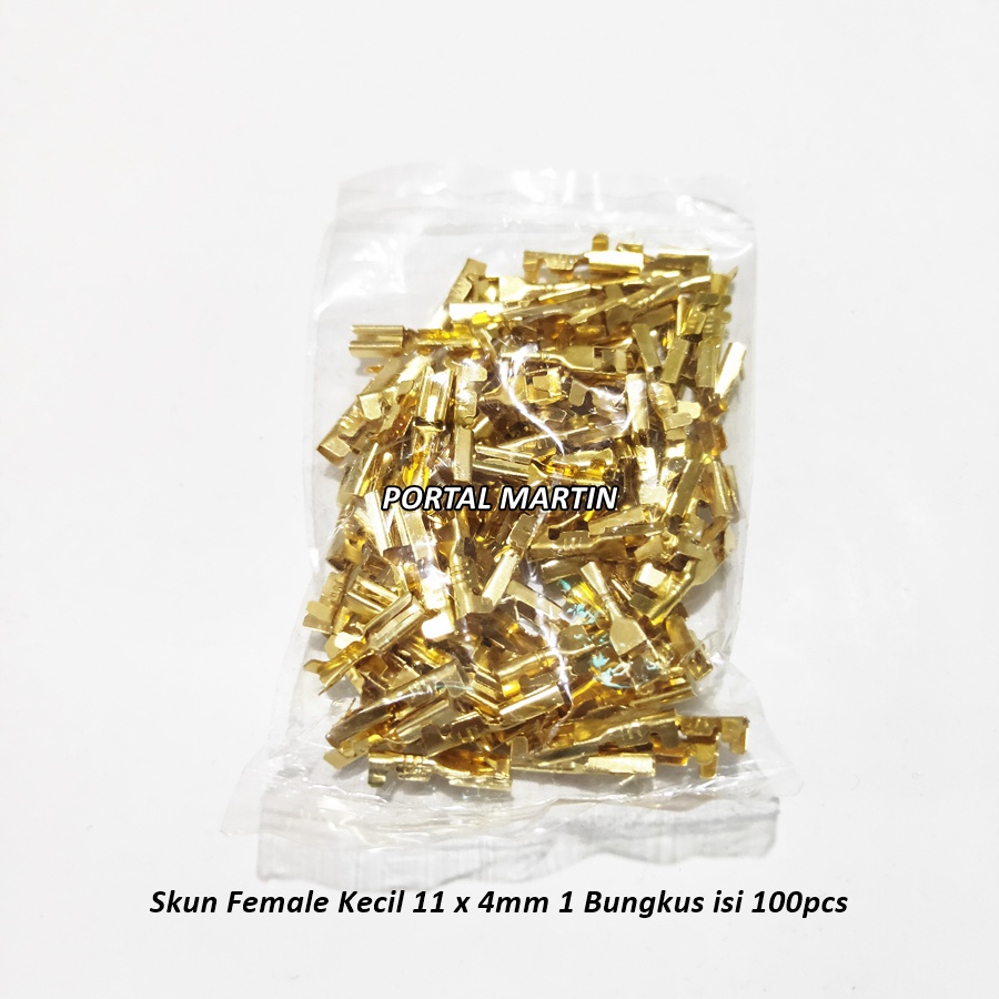 Jual Skun Female Kecil 11 x 4mm 1 Bungkus isi 100pcs Skun Cewek Kecil ...