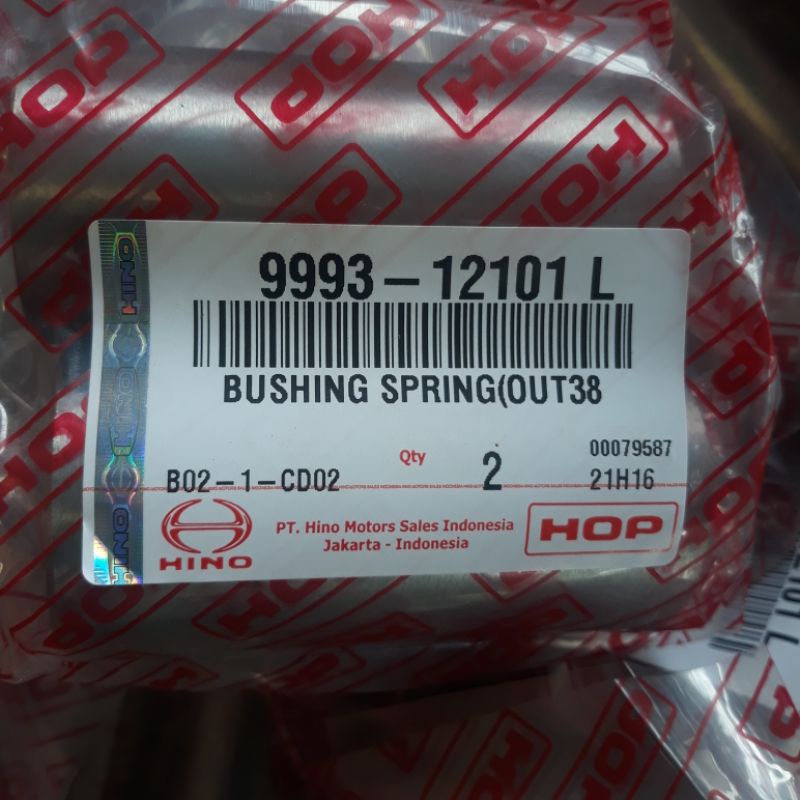 Jual Bushing Spring Depan Hino TI ((Out38xIn30xP78) Part No 9993 ...