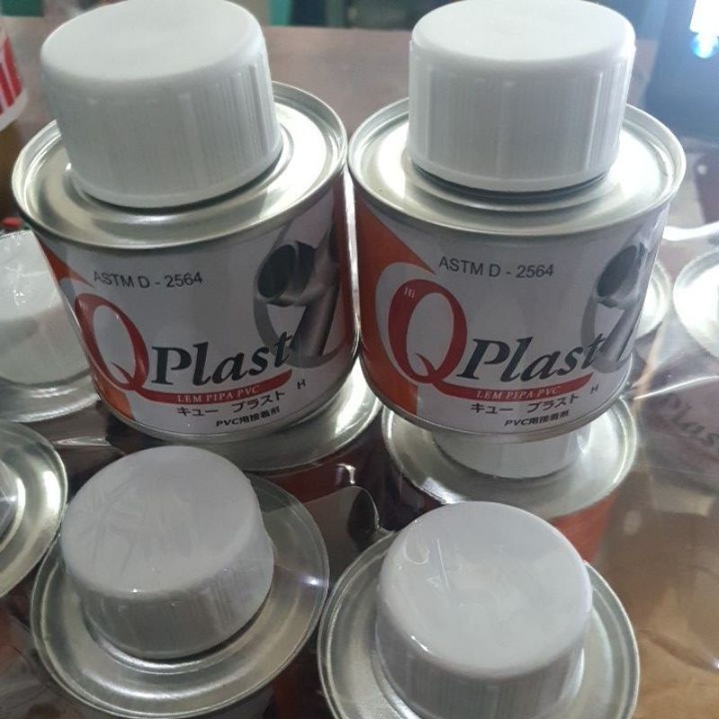 Jual LEM PIPA PVC HI QPLAST KALENG 100 gr | Shopee Indonesia