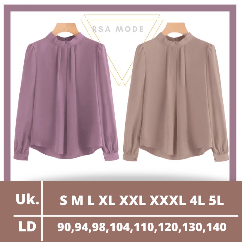 Jual Baju Atasan Blouse Wanita Korean Style S, M, L, XL, XXL, XXXL, 4L ...