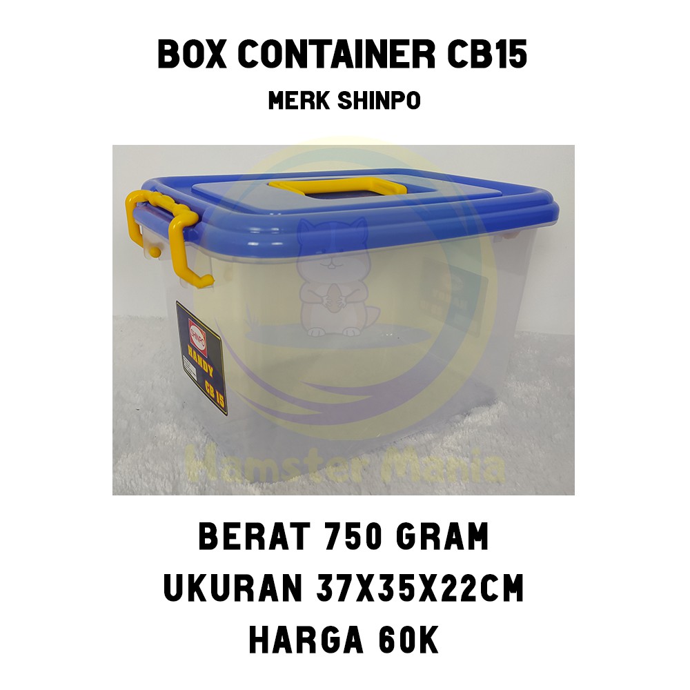 Jual Box Container CB 15 kandang hamster kandang landak kandang reptil ikankurakura | Shopee ...