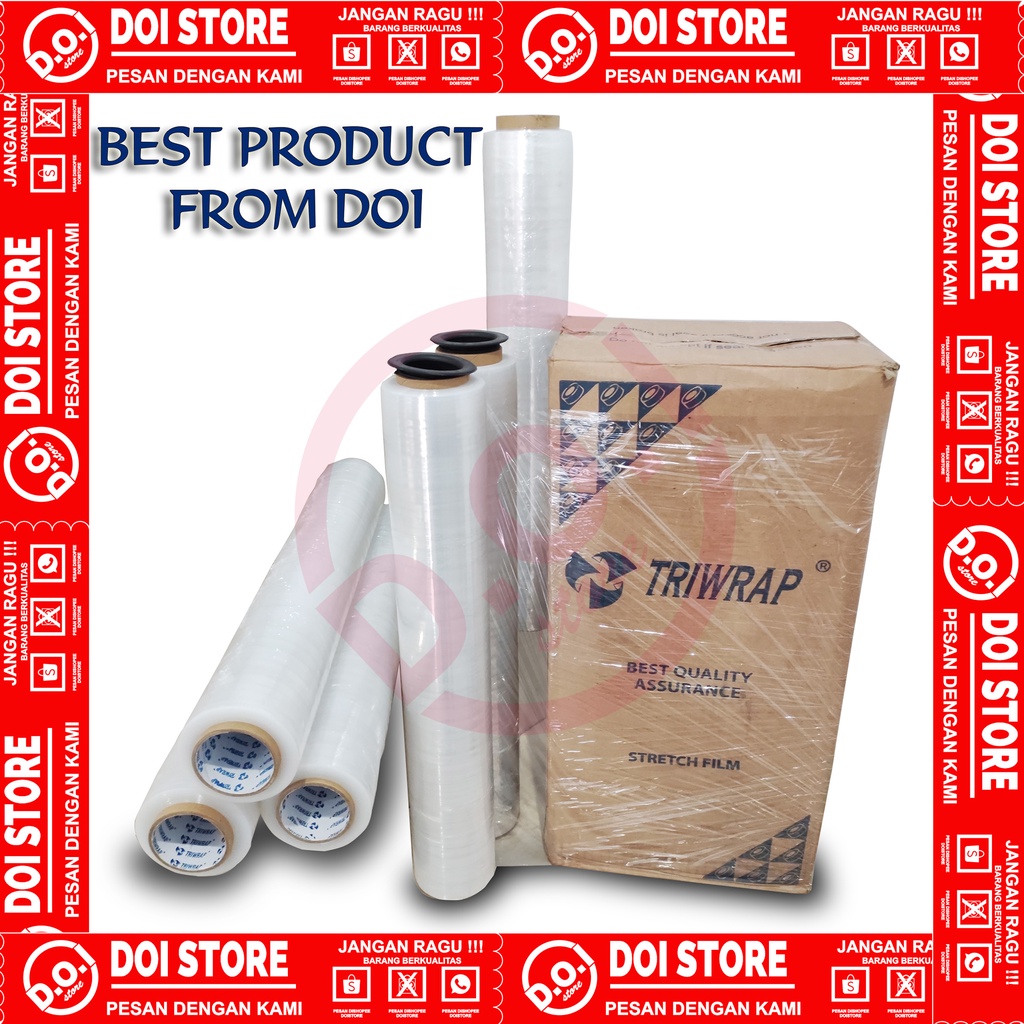 Jual PLASTIK WRAPING STRETCH FILM REPING WRAPPING / PLASTIC WRAP 50CM X ...