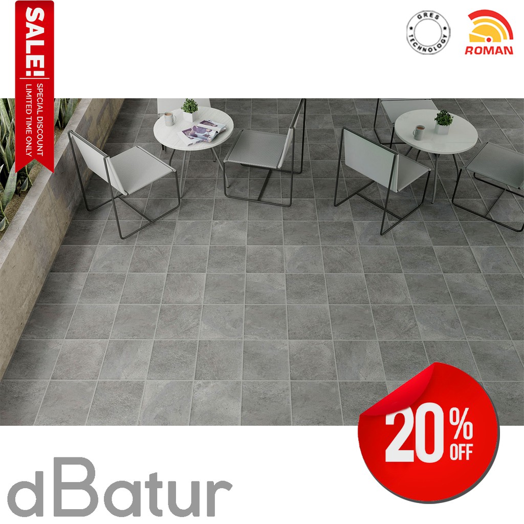 Jual Keramik Lantai 30x30 Roman Ft G330513 Dbatur Charcoal Shopee