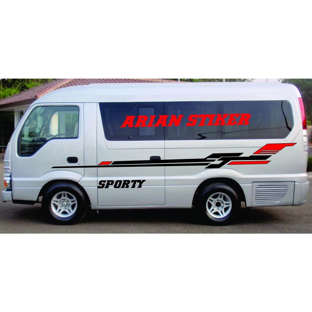 Jual Stiker Mobil Isuzu Elf Stiker Cutting Mobil Elf Zebra Espass Carry ...