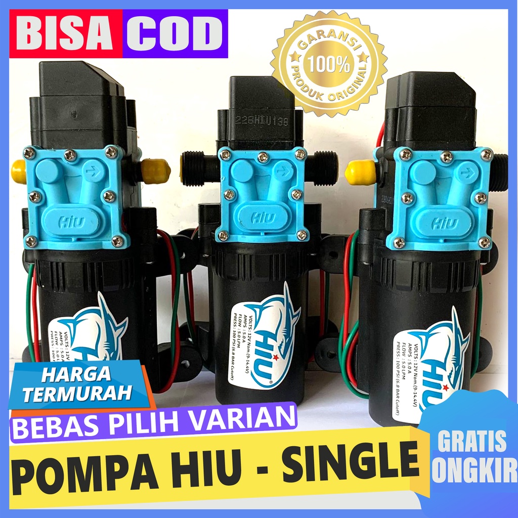 Jual POMPA DC 12v HIU 5 LPM 6.5 BAR 100 PSI - NIKUMA 160 PSI- ORIGINAL ...