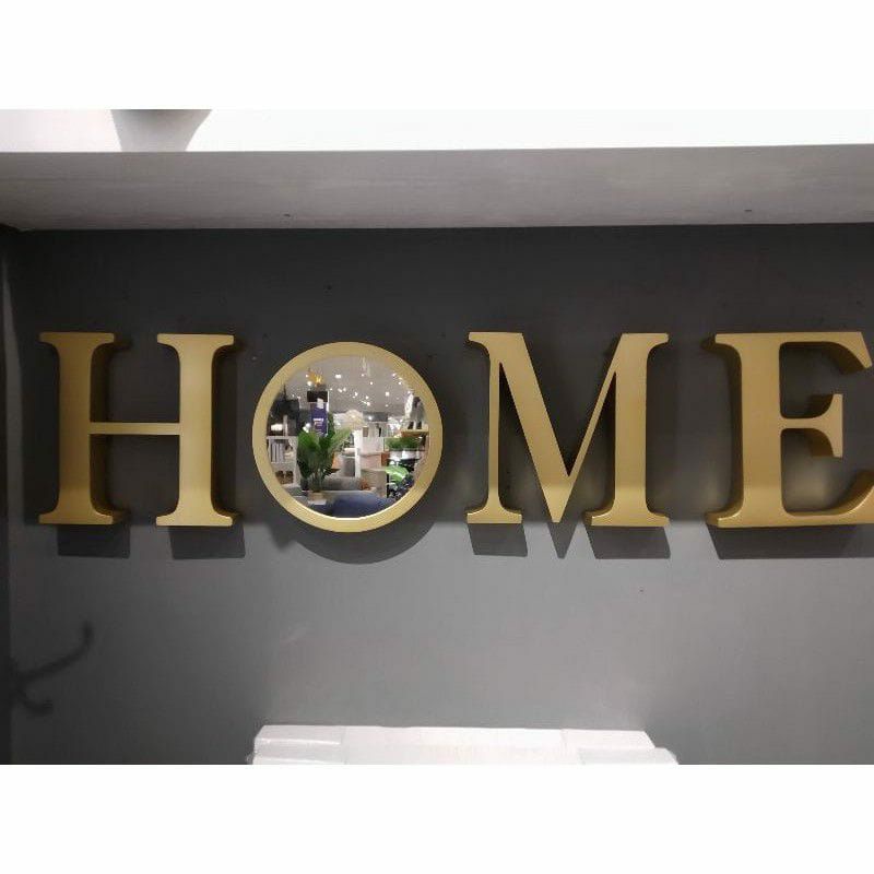 Jual INFORMA Dekorasi Tulisan HOME LOVE cermin 22.5x22.5x4 cm / Hiasan ...