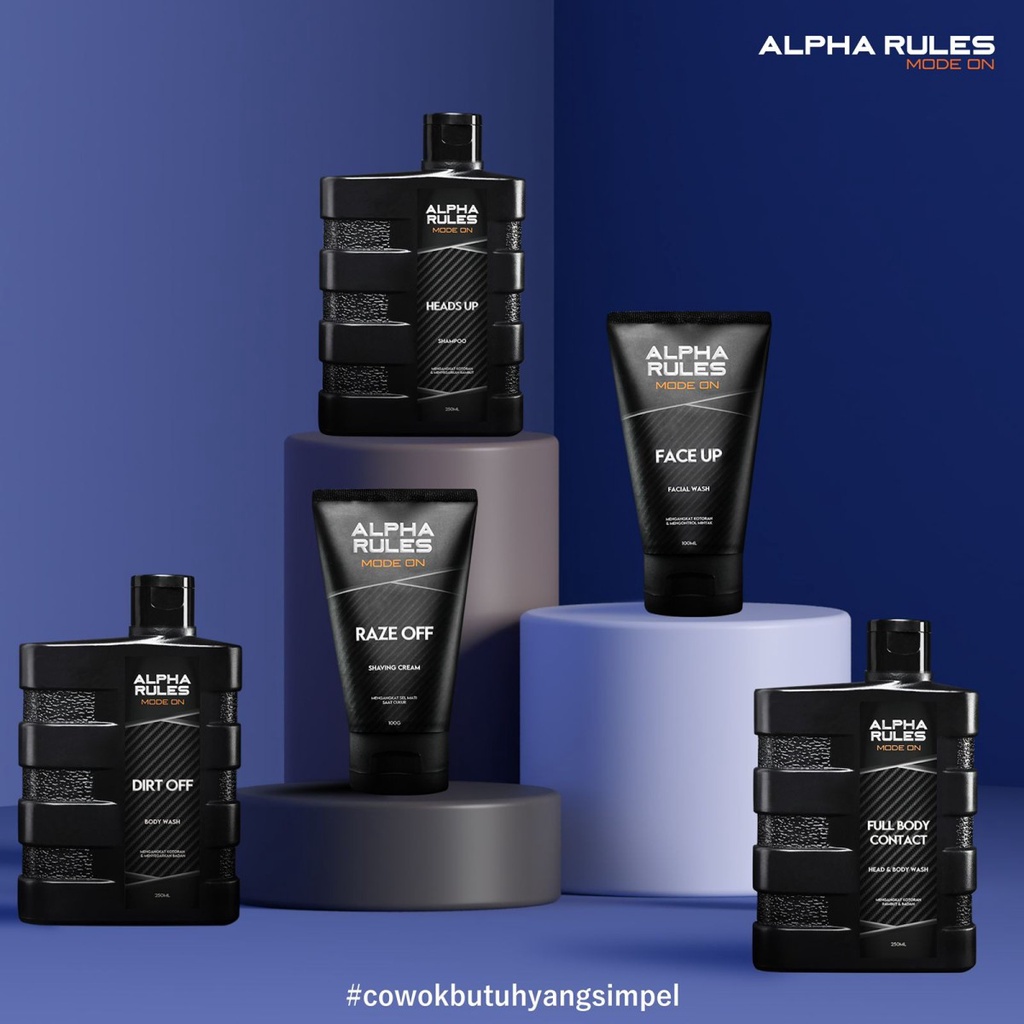 Jual [BPOM] Alpha Rules Body Contact Face Wash / Sabun Mandi / shampoo ...