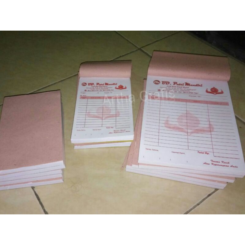 Jual Nota 1 Rangkap, 1 Warna ( 2 ukuran dalam 1 rim ) | Shopee Indonesia