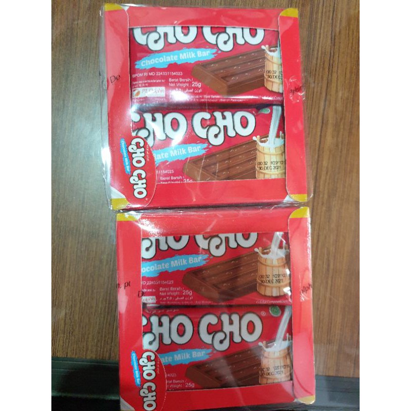 Jual Cho Cho Chocolate Bar Box 12 pcs 17 gr | Shopee Indonesia