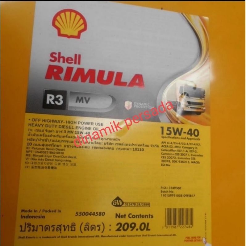 Jual oil shell rimula R3mv 15w40 | Shopee Indonesia
