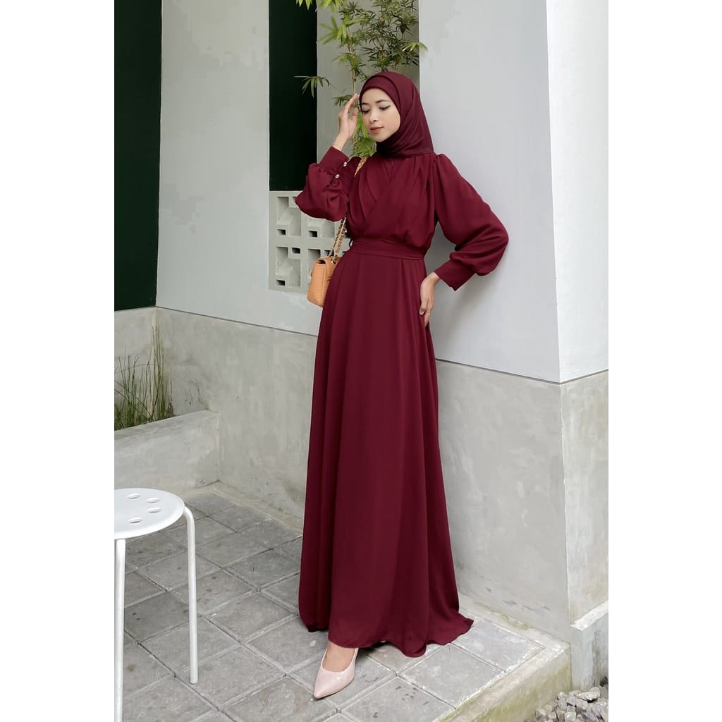 Jual Jovani Dress Gamis Tille Tingkat Gamis Busui Gamis Mutiara Humaira ...