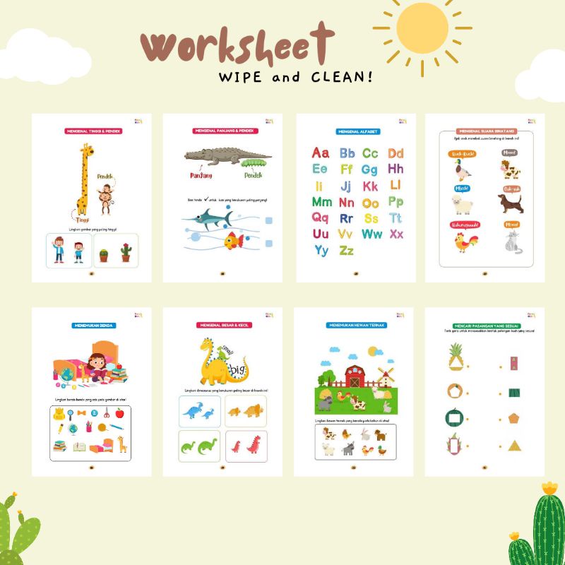 Jual [PDF] Produk Digital Worksheet Wipe And Clean | Shopee Indonesia