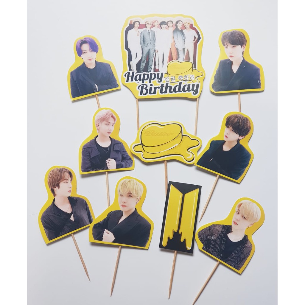 Jual Topper Kue BTS Butter (10pcs) | Shopee Indonesia