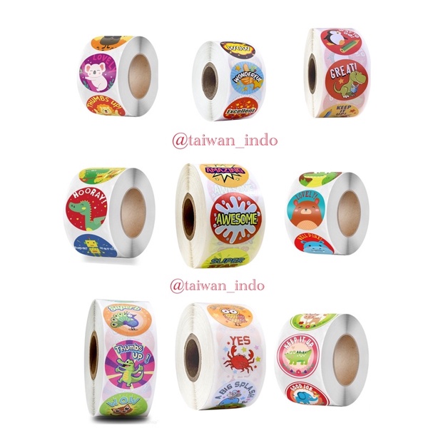 Jual Sticker Thank You Reward Anak 50pcs, Kids Compliment Unicorn ...