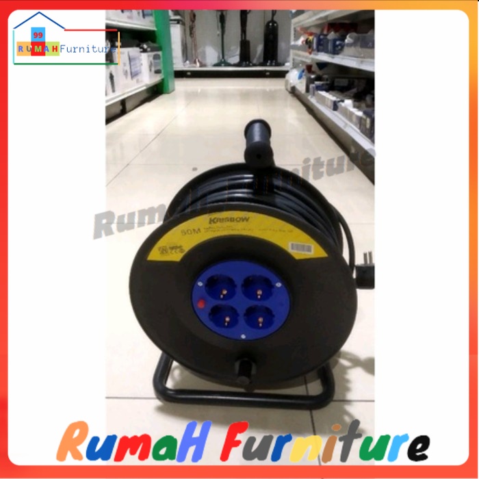 Jual kabel roll 50 meter krisbow original/kabel Gulung 4 soket | Shopee ...