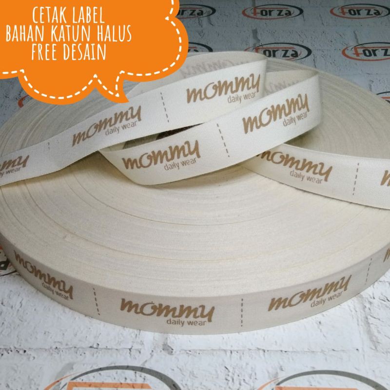 Jual cetak Label katun / label baju / label jilbab / label pakaian ...