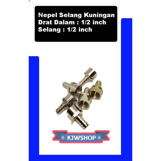 Jual NSDD Nepel Selang Kuningan Drat Dalam 1/2 inch x 1/2 inch Nepel ...