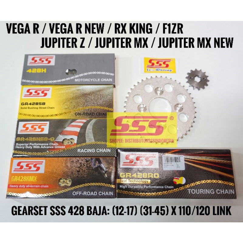 Jual GEARSET / GIRSET / GEAR SET/ GIR SET SSS RX KING / F1ZR / JUPITER MX / Z / VEGA R / 428 SB ...