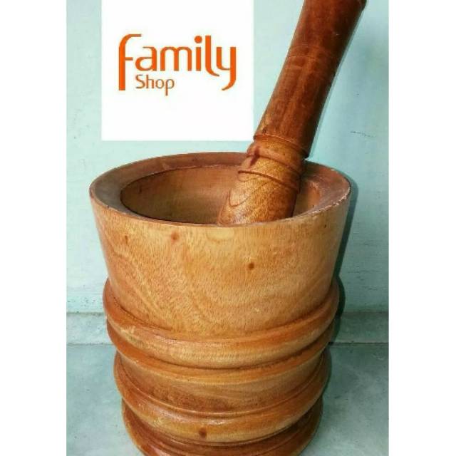Jual LUMPANG KAYU / TUMBUKAN KAYU / ULEKAN KAYU + ALU LUMPANG RUJAK ...