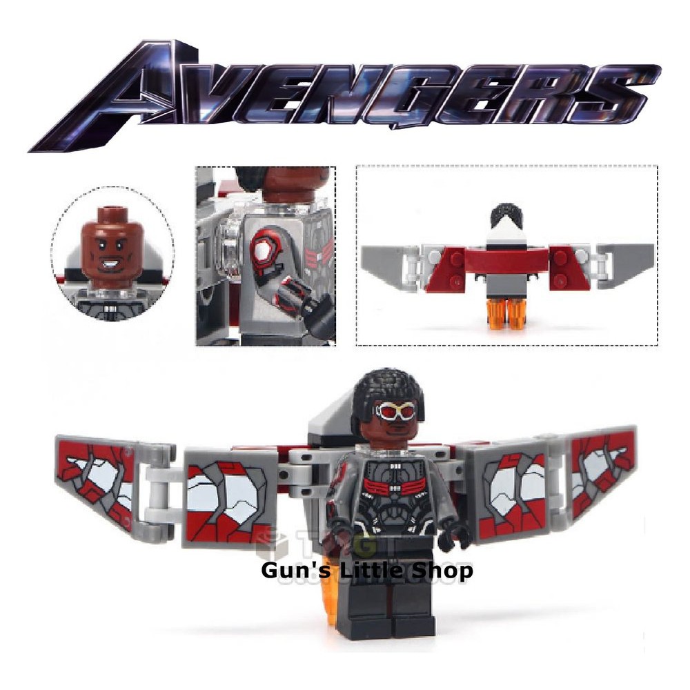 Jual Jual Brick POGO XINH - Falcon Tony Panther Iron man Tanpa Dus ...