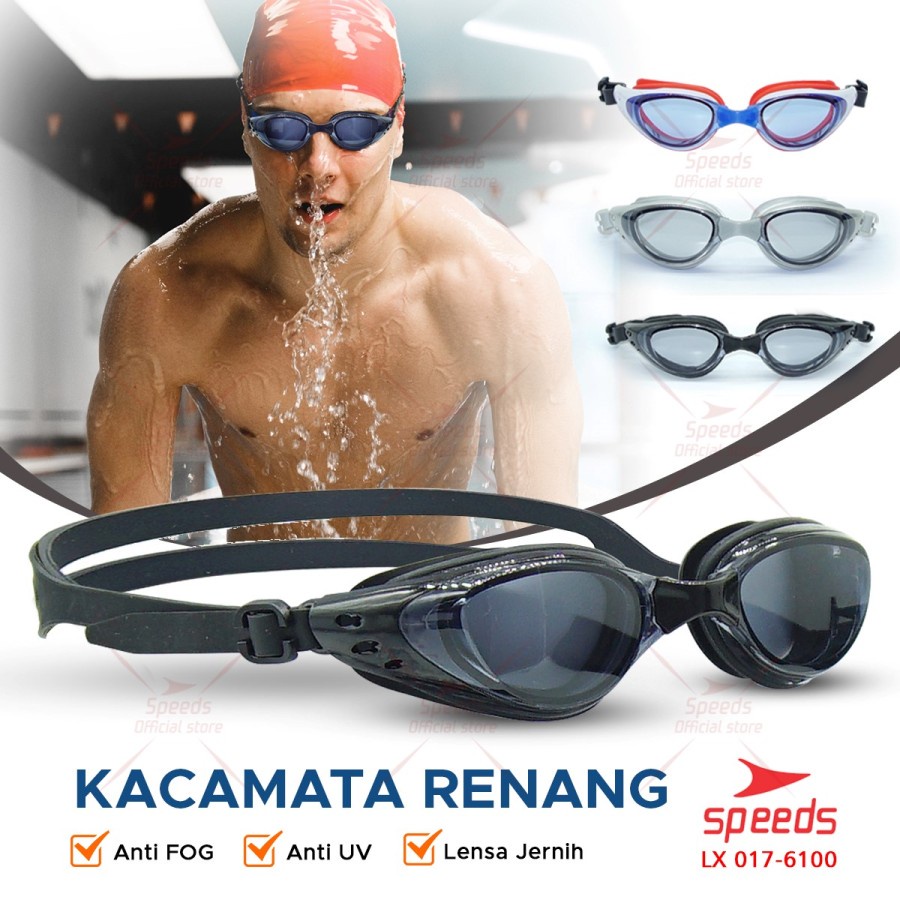 Jual RAGA SPORTS KACAMATA RENANG SPEEDS LX 6100 IMPOR MURAH Anti UV Fog ...