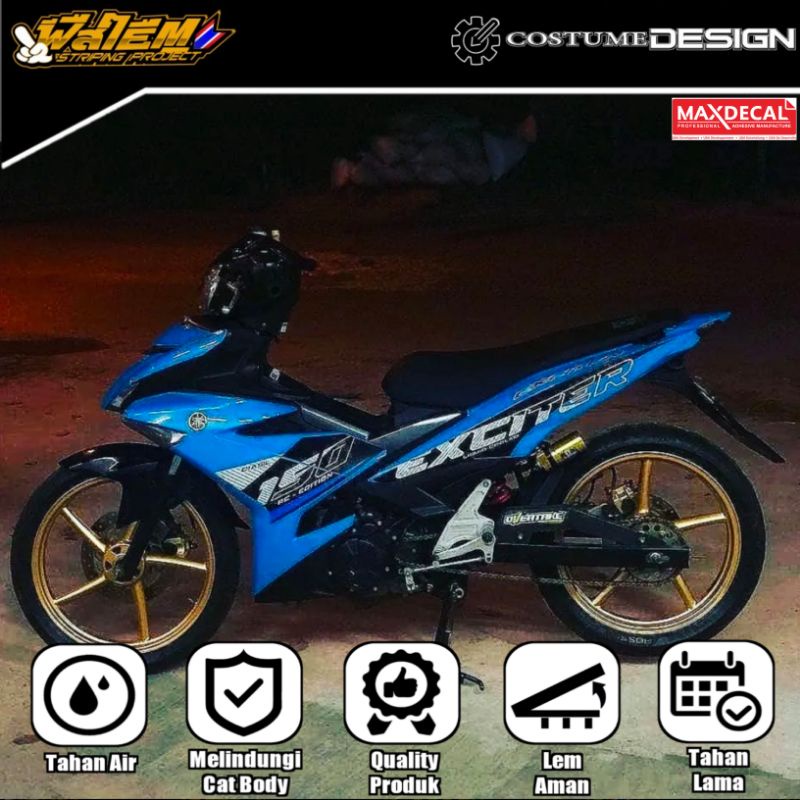 Jual STRIPING STICKER MX KING 150 EXCITER 150 Y15ZR TRANSPARAN NEW ...
