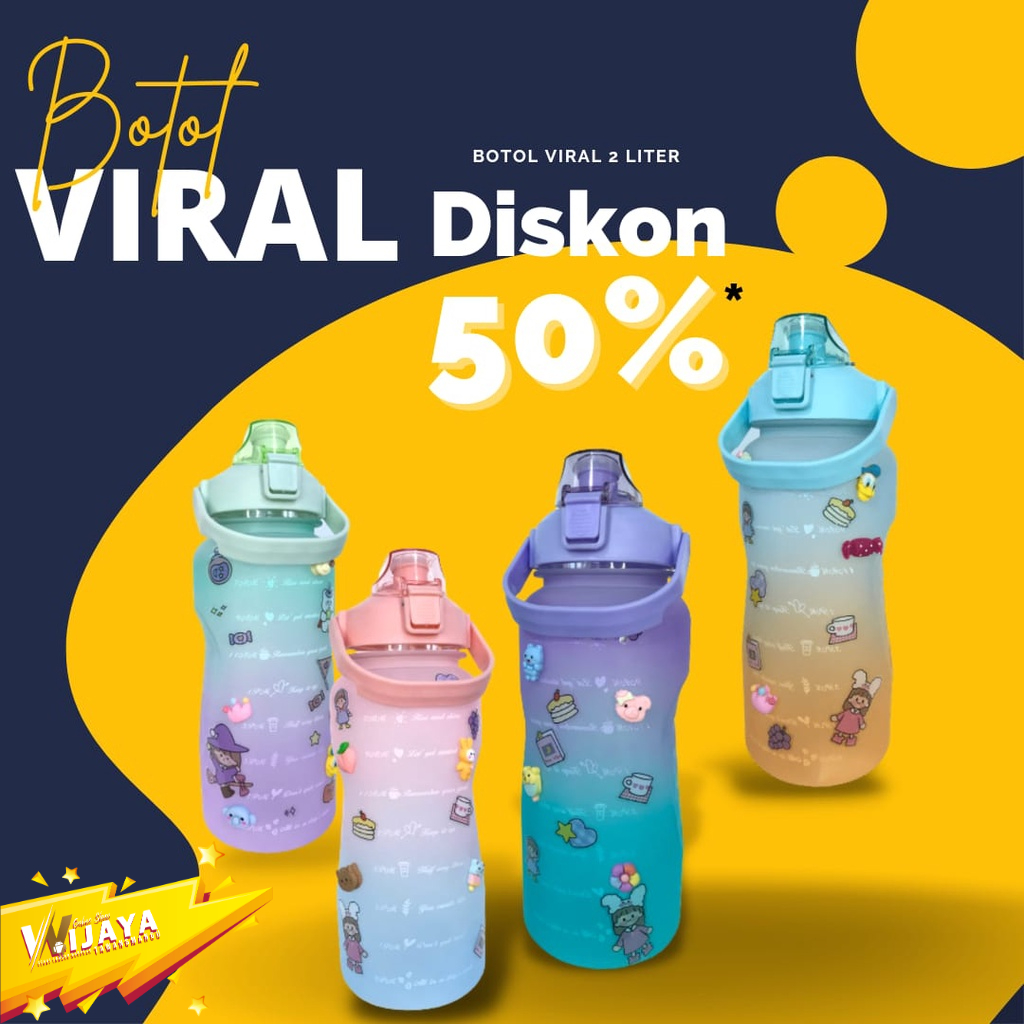 Jual Botol Minum 2 Liter Botol Minum Viral Botol Pelangi Botol Minum