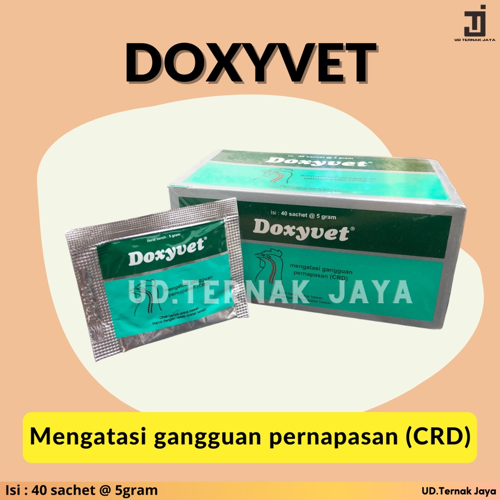 Jual Doxyvet 1 box isi 40 sachet @ 5 gram obat ayam antibiotik untuk ...
