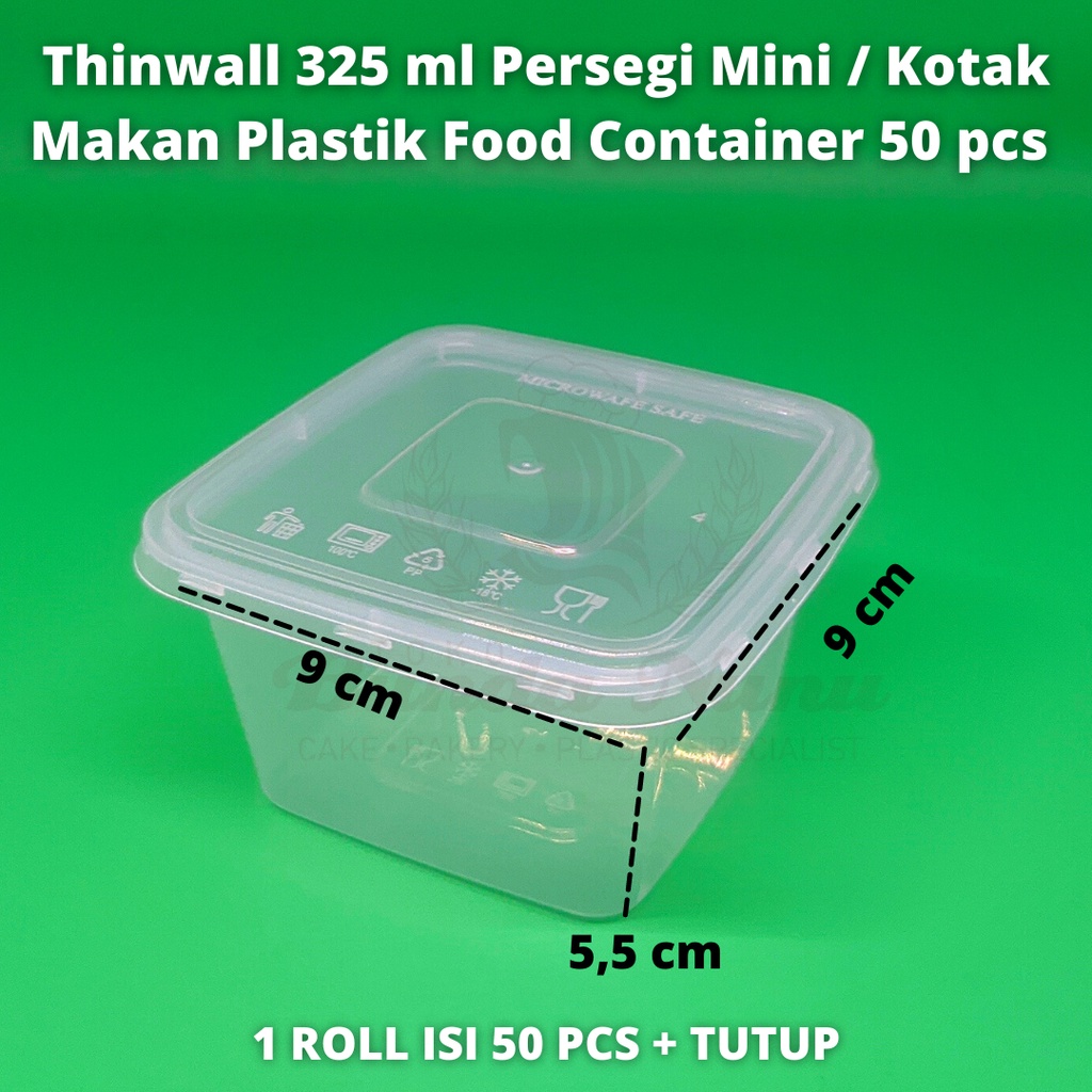 Jual Thinwall 325 ml Kotak Mini Kotak Makan Plastik Food Container ...