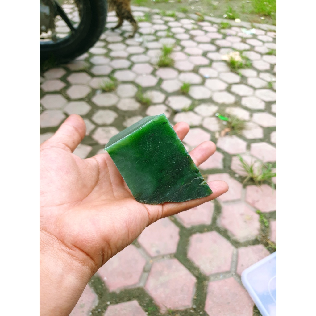 Jual GIOK POLOS NEPHRITE JADE MILK EMERALD COLOR IMPERIAL JADE POLOS ...