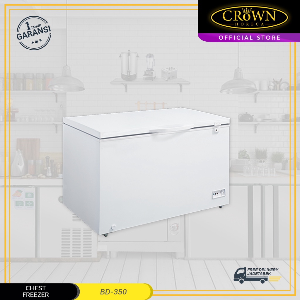 Jual Chest Freezer BD-350 Mesin Pembeku Crown Horeca | Shopee Indonesia
