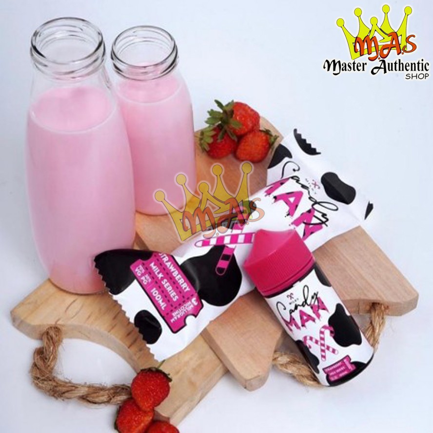 Jual Liquid Candyman Strawberry Milk Series 100ML - Candy Man Milky ...