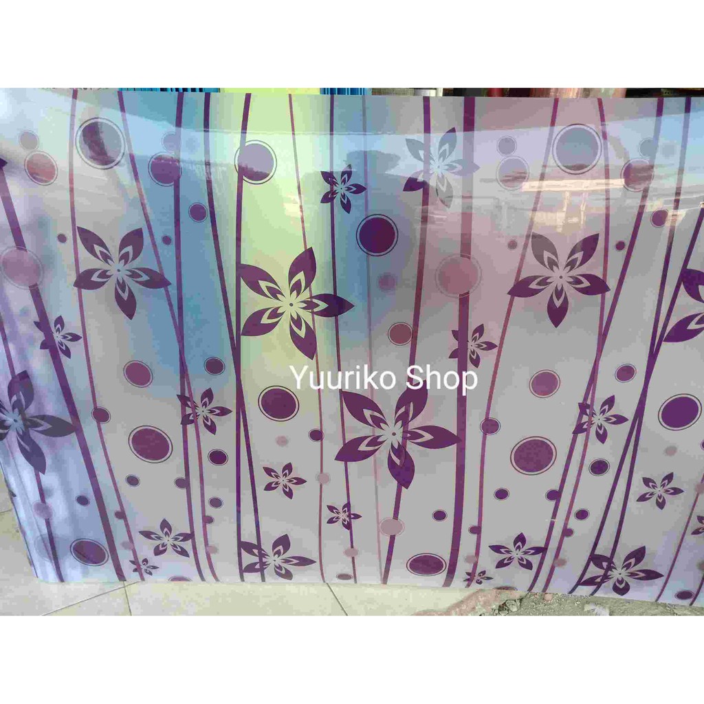 Jual Fiber Pagar Fiber Plat Fiber Tutup Pagar Fiber Motif Bunga Ungu ...