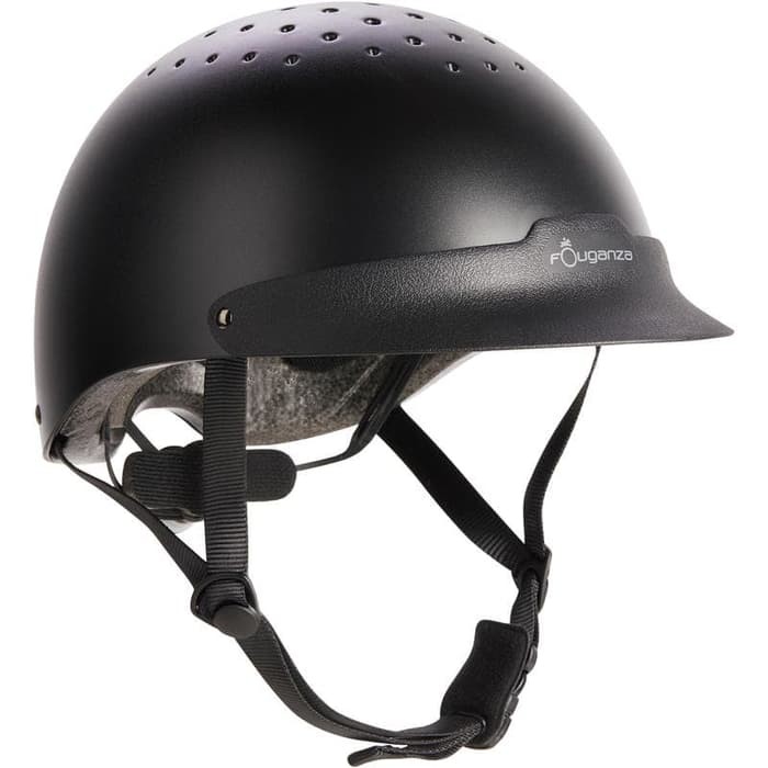 Jual FOUGANZA Helm Berkuda 100 - Horse Riding Helmet - Black | Shopee ...