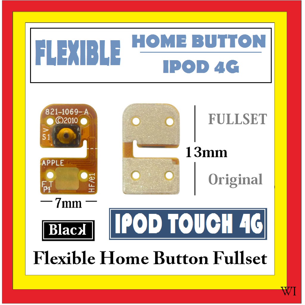 Jual FLEXIBLE IPOD TOUCH 4th 4 GEN HOME BUTTON TOMBOL TENGAH BLACK ...