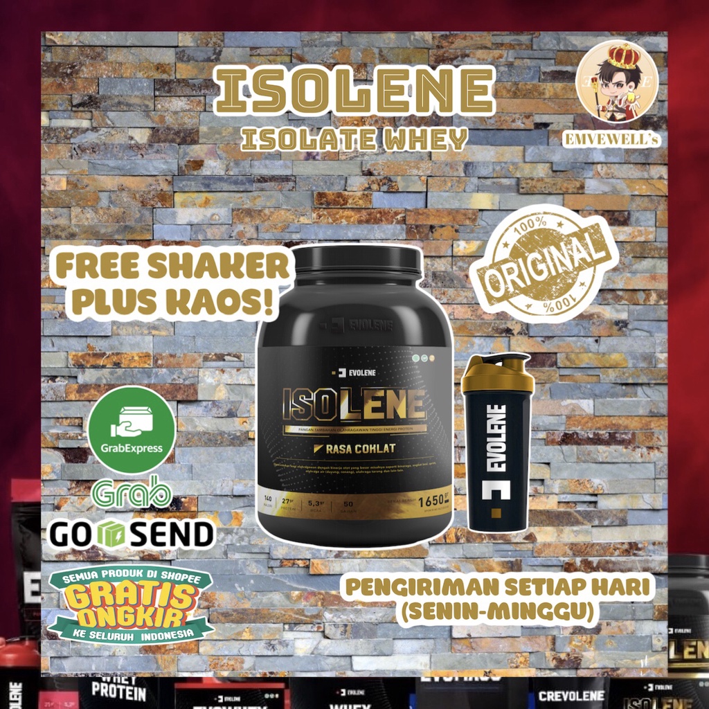 Jual [BONUS] Evolene Isolene 50 Sachets Whey Evo Whey Protein Isolate ...