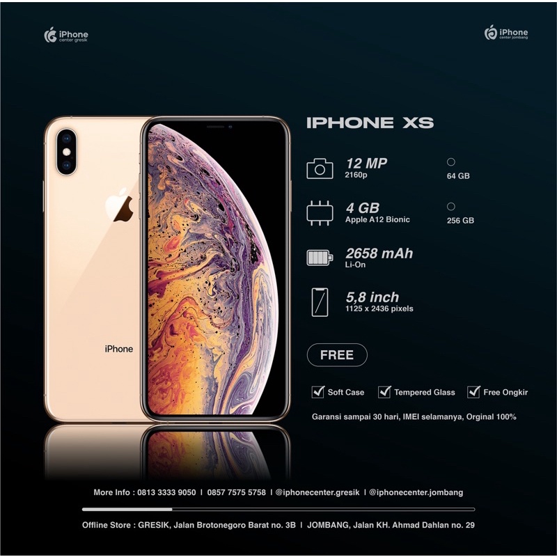 Jual IPhone XS 64GB & 256GB Second Like New | Shopee Indonesia