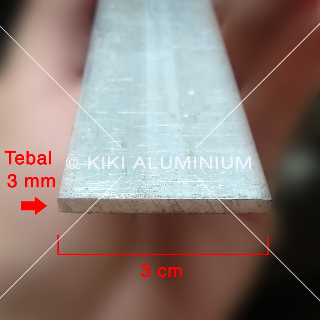 Jual Plat Strip Aluminium 3 cm - Tebal 3 mm - Panjang 6 meter | Shopee ...