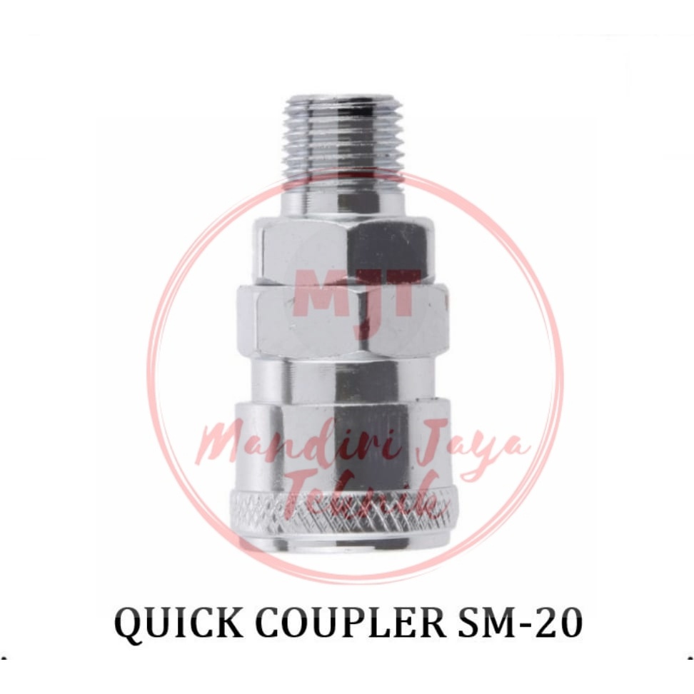 Jual Quick Coupler SM 20 Sambungan Selang Kompresor Recoil Cuk Kopler ...
