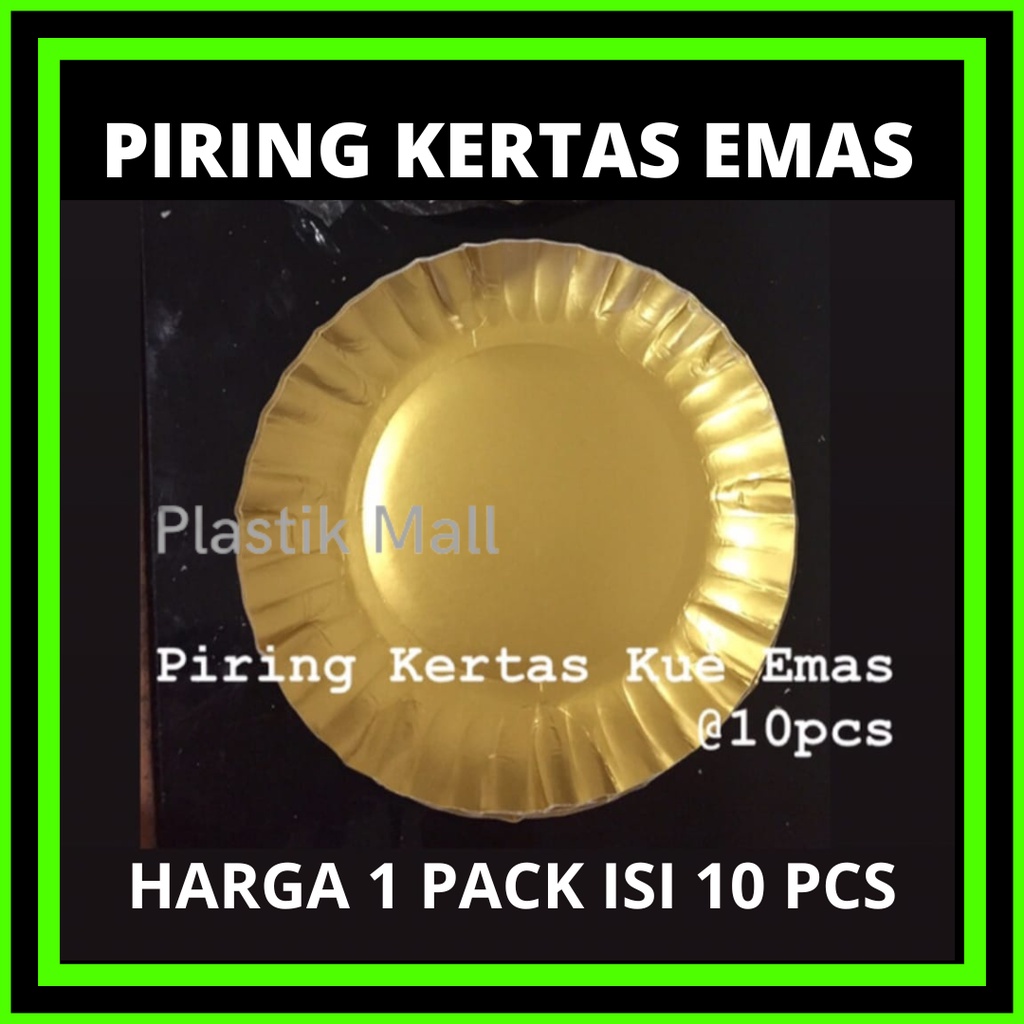 Jual Isi 10pcs Piring mas kecil piring kue kertas ulang tahun / Piring Kue Emas / PIRING KERTAS ...