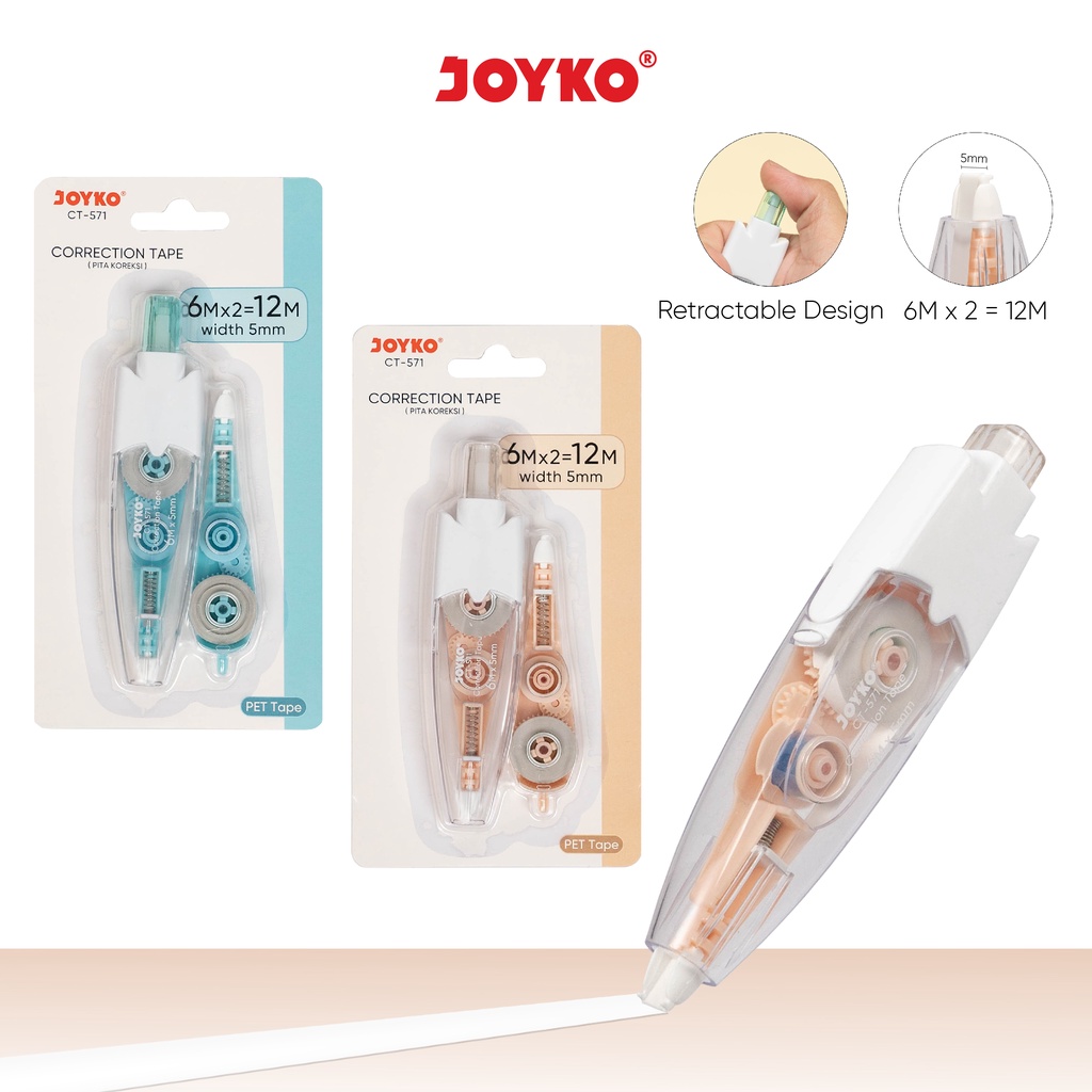 Jual Pita Koreksi Correction Tape Joyko CT-571 12M x 5mm | Shopee Indonesia