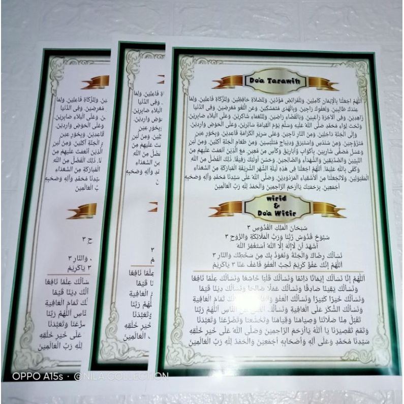 Jual POSTER DOA TARAWIH DAN WITIR A3+ (32x48cm) | Shopee Indonesia