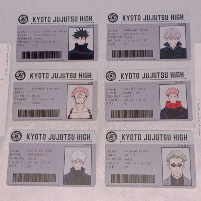 Jual ID CARD ANIME JUJUTSU KAISEN (PRE ORDER) vol. 1 by Fanfan.jp ...