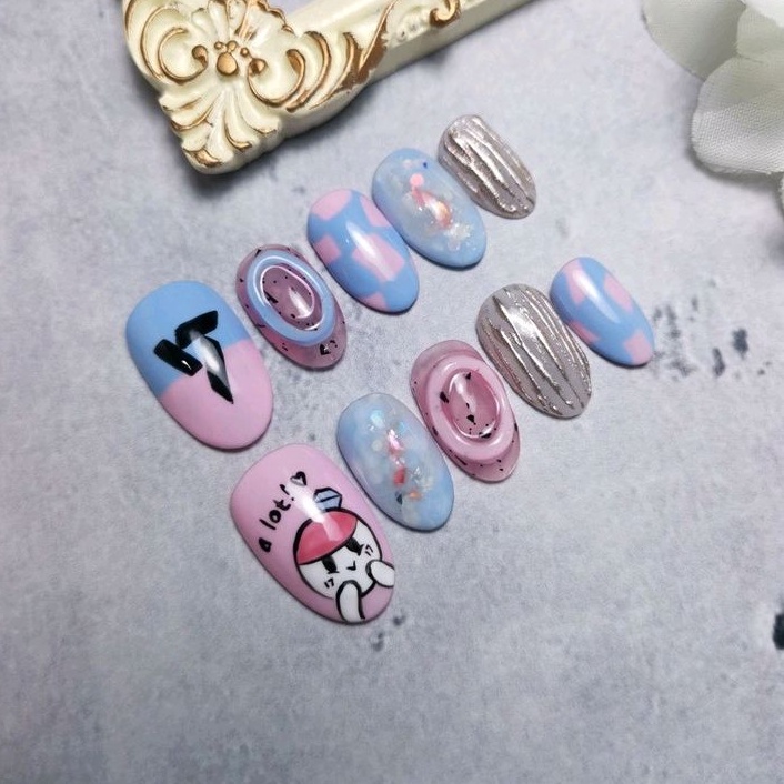 Jual Custom Fake Nails Kuku Palsu SVT Seventeen Bonbong Carat Wedding ...
