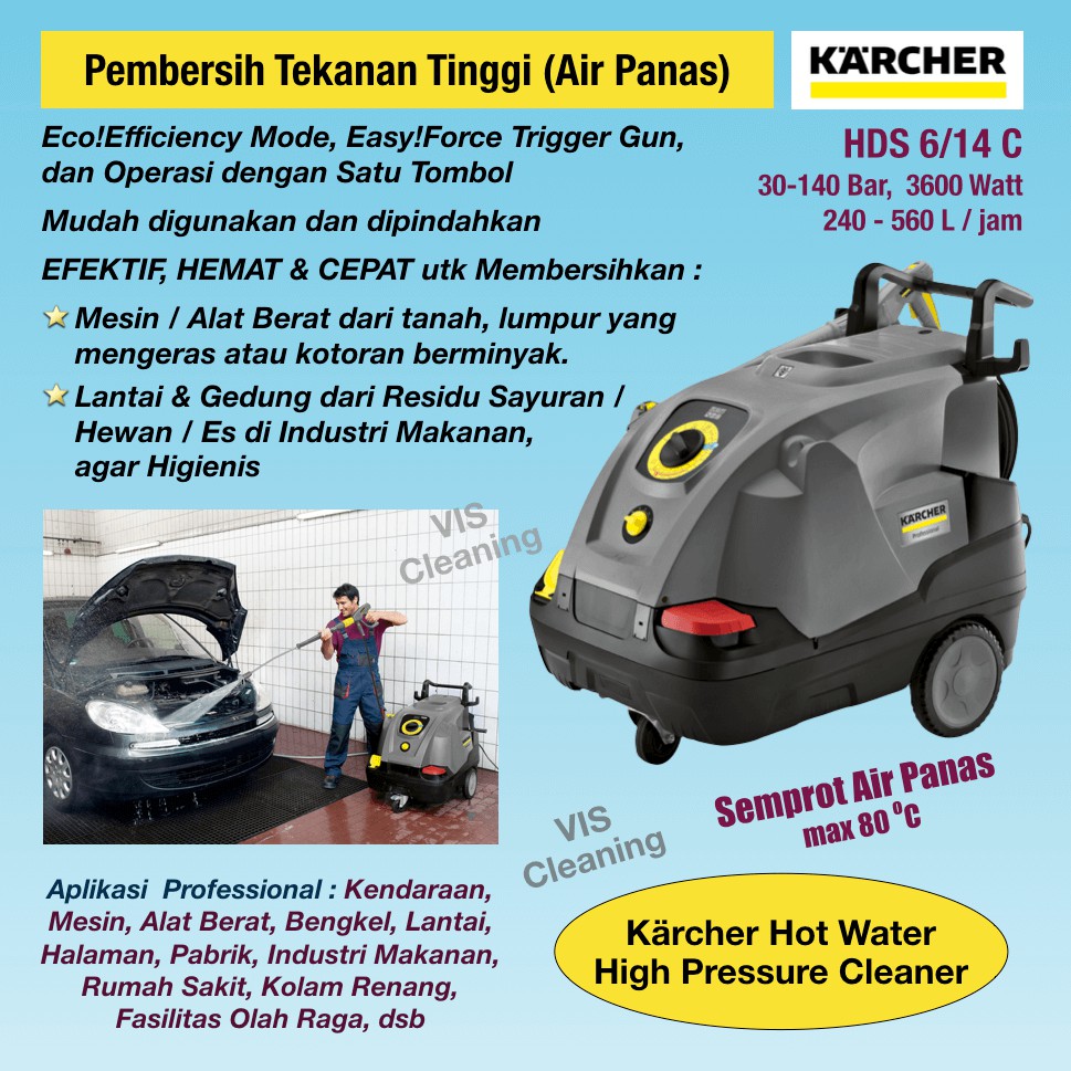 Jual Hot Water High Pressure Cleaner Karcher HDS 6/14 C (140 Bar max) | Shopee Indonesia