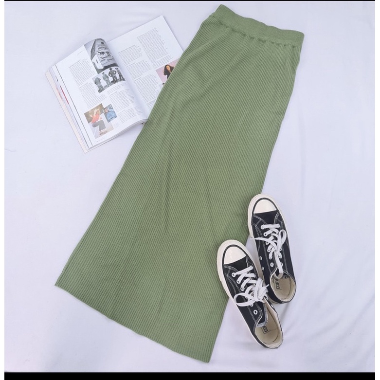 Jual rok span rajut premium /rok rajut span rok kint [premium] | Shopee ...